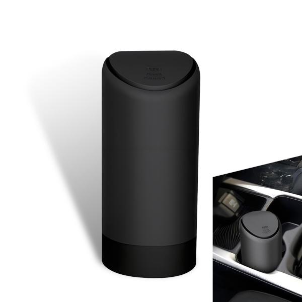 商品名: Sephile Pack-1 車用ゴミ箱 蓋付き 埋め込みデザイン 防水 耐久性 車両収納アクセサリー ユニバーサル 6.29インチ x 2.55インチ ポータブル 漏れ防止 一体型自動車用ゴミ箱 (ブラック) Sephile P...