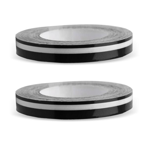 商品名: leediga 車用ウエストラインボディステッカー2枚 防水ピンストライプデザイン 32.1フィート x 0.4インチ パーソナライズ デコレーション フリーカット DIY ユニバーサル車両外部デカール ほとんどの車用 (ブラック...