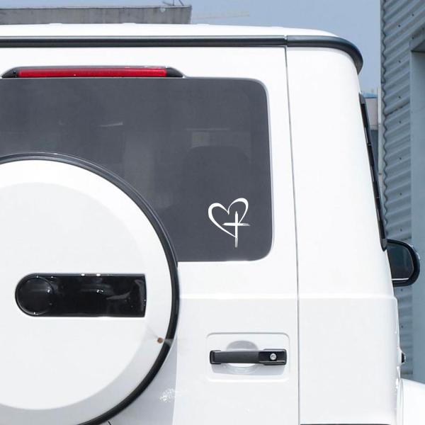 商品名: RGOAANC ラブクロスステッカーデカール、カーステッカーとデカール、5.5インチカーウィンドウデカール、カーアクセサリーデカールビニールステッカーユニバーサル車、トラック、バン、壁、ラップトップ用 RGOAANC Love C...