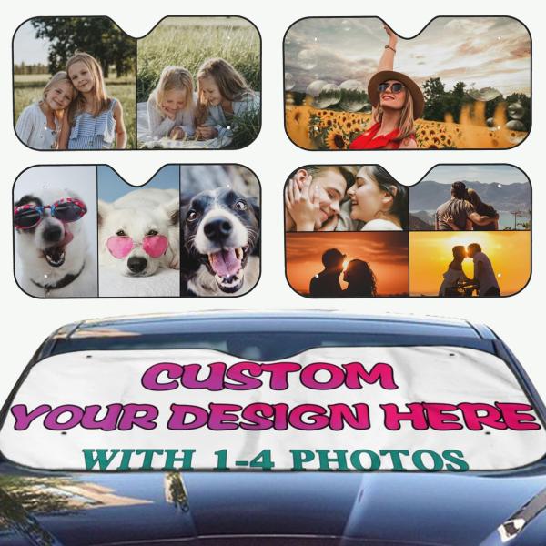 商品名:  Custom Car Windshield Sun Shade Personalized Sun Visor Front Window Sunshade for Car Windshield Add Your Photo(1p)...