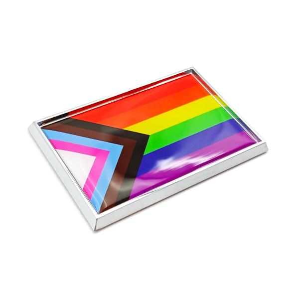 商品名: PerDecor Progress レインボー ゲイプライド フラッグ ステッカー エンブレム LGBTQ デカール カークロームフラッグ 2パック 3 x 2インチ Perdecor Progress Rainbow Gay P...
