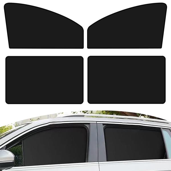 商品名: awlbed 車用サイドウィンドウ フルシェーディングデザイン サンシェード、日焼け止め、断熱、プライバシー保護、遮光カーテン、吸着取り付けデザインアクセサリー 車、SUV用 (ブラック) awlbed 4 PCS Car Sid...