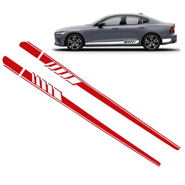 商品名: leediga 2枚 カーサイドボディデカール、88.75インチ x 4.5インチ BK 素材 スポーツスタイル レーシングストライプ 装飾ステッカー、パーソナライズされた改造アクセサリー、ほとんどの車、SUV、トラックに適してい...