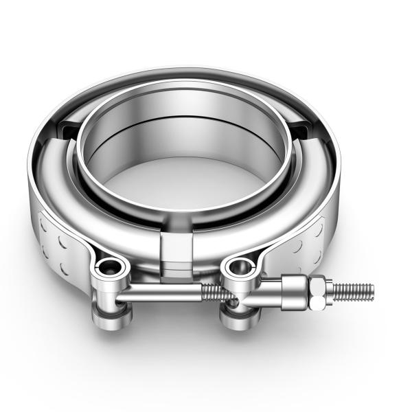 商品名:  WYSIWYKA 4 Inch V Band Clamp with Flange Male Female, 304 Stainless Steel V-Band Flange Kit For Turbo, Downpipes, ...