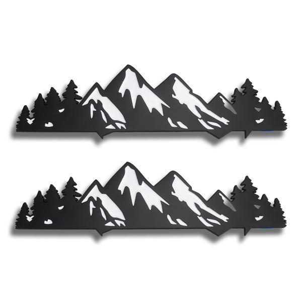 商品名:  OUESAAS Snow Mountain Tree Emblem for 2016-2023 Tacoma, 2 Pcs Snow Mountain Tree Graphic Logo Badge, Trunk Mountai...