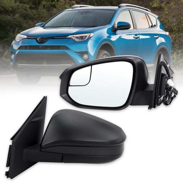 商品名:  Lqito Left Driver side Door Mirror Compatible With 2016 2017 2018 Toyota RAV4 With Power Glass Manual Folding Blac...