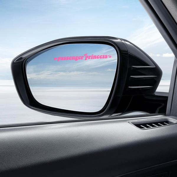 商品名: RGOAANC パッセンジャープリンセス バニティミラーステッカー、リアビューミラーデカール、カーデカールドレッサーミラーデカール、カーアクセサリーデカールユニバーサル車両用(ローズピンク、パッセンジャープリンセス) RGOAAN...