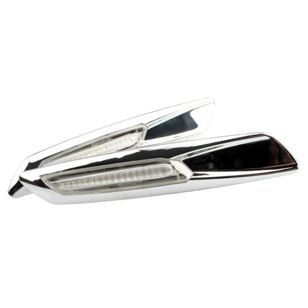 商品名:  FSFY Left &amp; Right Side Marker Reflector Lights, Dynamic LED Turn Signal Light Side Marker Lights Silver Housin...