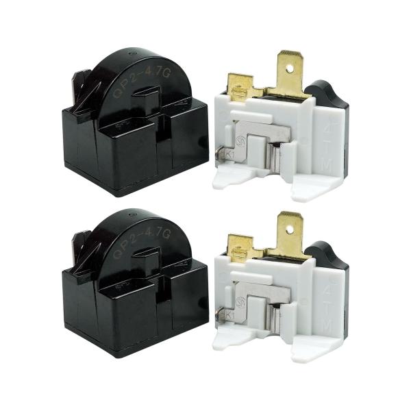 商品名:  PTC Refrigerator Starter Compressor Relay QP2-4.7 1 Pin and 1/2HP Refrigerator Overload Protector Replacement for ...