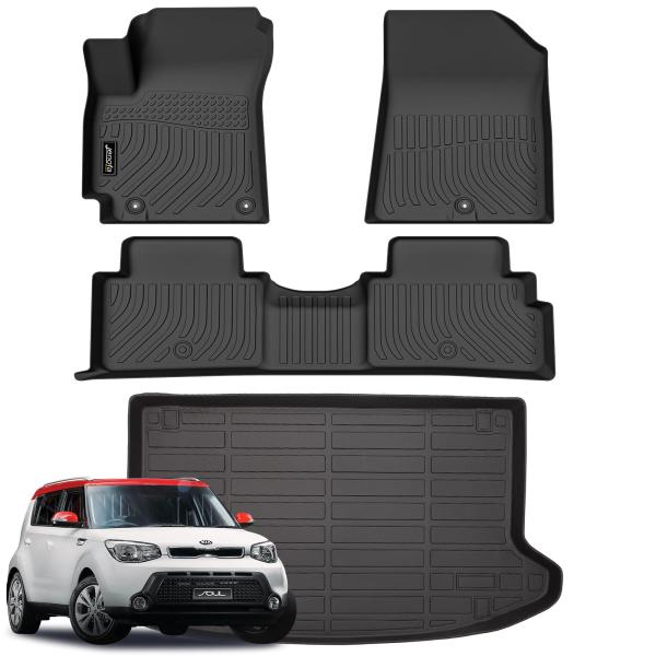 商品名:  Jenofa-Car Floor Mats &amp; Cargo Liner for Kia Soul 2020-2025 Gasoline (only fit Upper Cargo Deck) All Weather Ca...