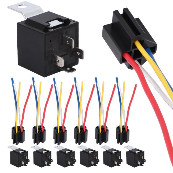 商品名:  CHTAIXIN 4-pin 40/30AMP 12V Relay Kit, Spst 12-volt 6-pack Automotive Relay, with Interlocking Harness Socket Hold...