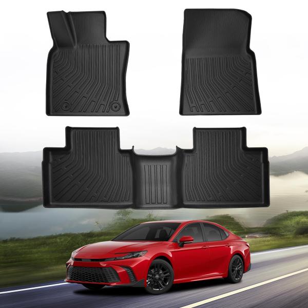 商品名: EnergyyWing 2025トヨタカムリフロアマット(ハイブリッドを含む)TPE全天候保護、防水、滑り止め、フロアマット(フロント&amp;セカンドシートフロアマット3枚)対応 All Weather Car Floor Ma...