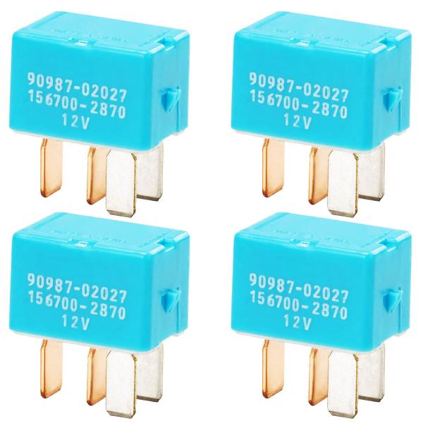 商品名: 90987-02027 リレー(4個セット) 4ピン ACリレー 90987-02027 90080-87026 90987-02028 自動車電気システム 90987-02027 Relay(Set of 4) 4 Pins A...