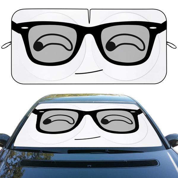 商品名: カートゥーンアイズ 車用フロントガラスサンシェード 面白くてかわいいAnime.jpg Heatshield フロントウィンドウ 車用サンシェード 紫外線カット サンバイザープロテクター 車 セダン トラック SUV アクセサリー...