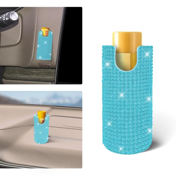商品名: OYIXIO 車用チャップスティックホルダー アップライトリップクリームホルダー -- 溶けない、女性用のキラキラしたカーアクセサリー、ほとんどの車に対応(ブルー) OYIXIO chapstick holder for car,...