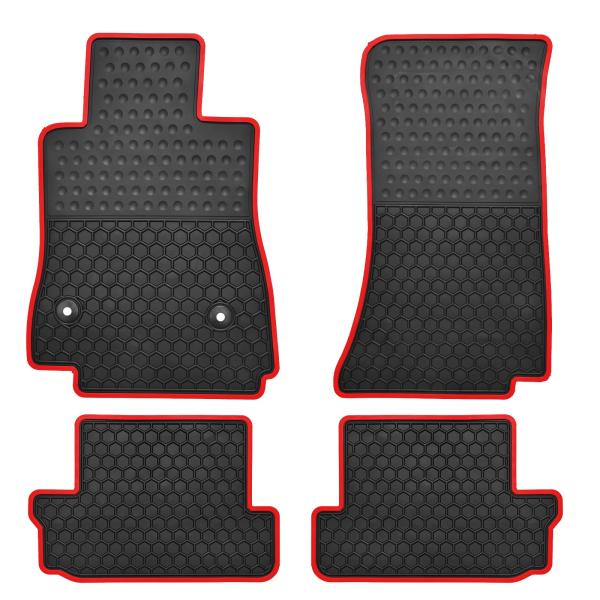 商品名:  Matericuo Car Floor Mats Custom Fit for Chevy Camaro 2016-2024 Full Black Red Rubber Chevrolet Auto Liner Mats All...