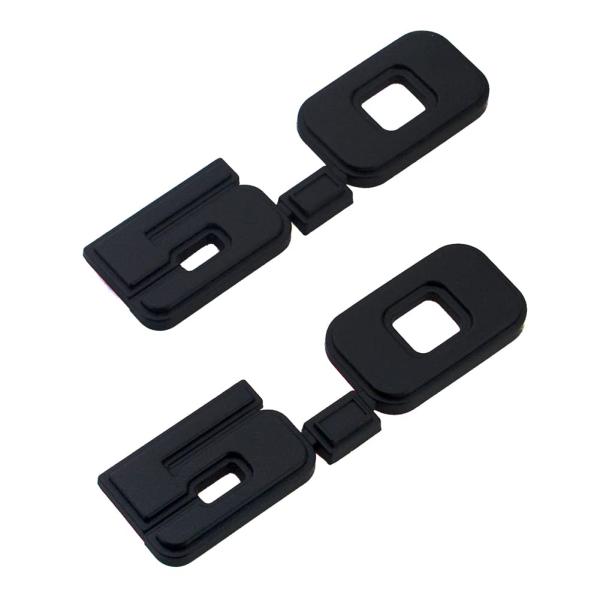 商品名: 5.0 エンブレム リットル ドア 3D フェンダー サイド 粘着 バッジ プレート 右 左 ステッカー 交換用 2個 1979-1993 150 (オールブラック) 2Pc 5.0 Emblem Liter Door 3D Fe...