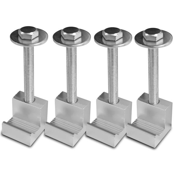 商品名: Hirificing トラックツールボックス取り付けキット Jフック トラッククロスオーバーツールボックス トラックの荷台用 アルミニウム製 ピックアップツールボックス レール取り付けキット 固定ツールボックス用 固定ナット付き ...