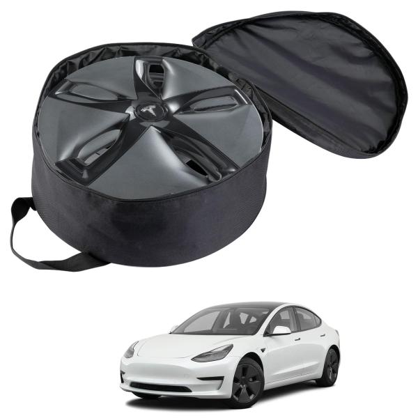 商品名: ROCCS ホイールハブキャップストレージバッグ Tesla Model 3 Model Y 19インチ対応 エアロホイールカバー ジェミニハブキャップ収納バッグ、防水ホイールカバー スペアキャリーバッグプロテクター ROCCS ...