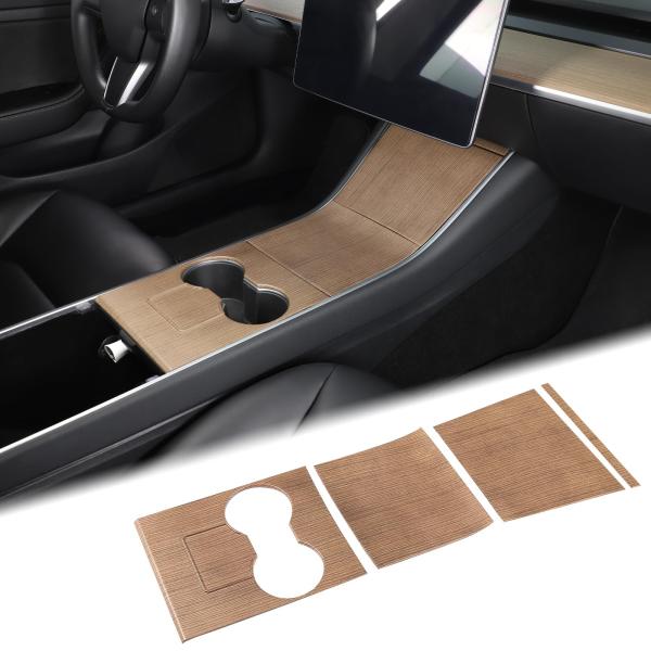 商品名: Aunginsy Central Control Gear シフトパネルカバー カップホルダートリム Tesla Model 3 2017-2020 カーギアシフターコンソール対応 傷防止パネル 装飾フレーム保護ステッカー ABS...