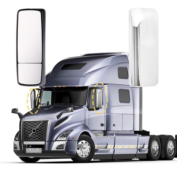 商品名:  Door Mirror Power Heated Chrome Cover Compatiable with 2004-2017 Volvo VNL - Passenger Sideブランド: Unitedlu商品サイズ: Ri...