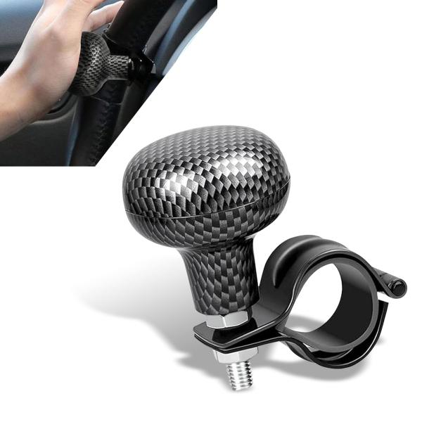 商品名: Nomocale Pack-1 カーステアリングホイールパワーボール、調節可能な片手ステアリングパワードライビングアシスタンスデバイス、カーボンファイバー装飾ステアリングホイールノブブースター、車、トラック用ユニバーサル(ブラック...