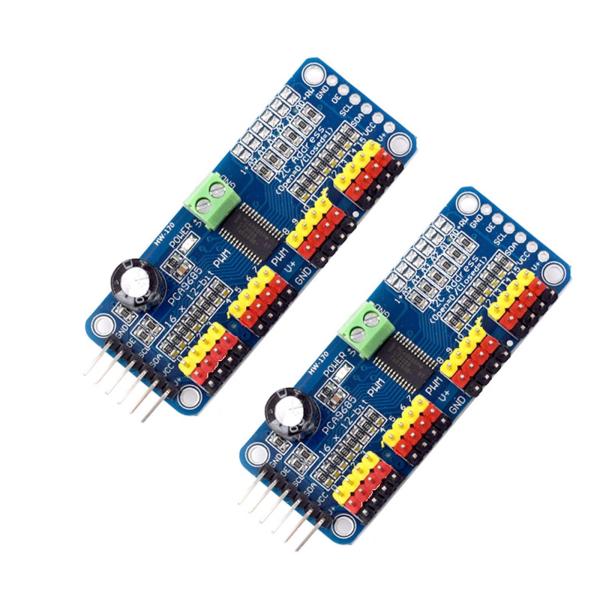 商品名:  YIBAISI 2Pcs PCA9685 16 Channel 12 bit PWM Servo Motor Driver I2C IIC Module for MG90S SG90 MG995 for RPi Developm...
