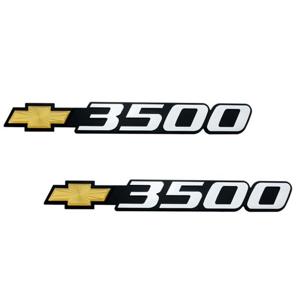 商品名:  Pair Set Bowtie 3500 Emblems Front Door Right Left 3D Badge Nameplate Sticker Replacement for 2001-2007 Silverado ...