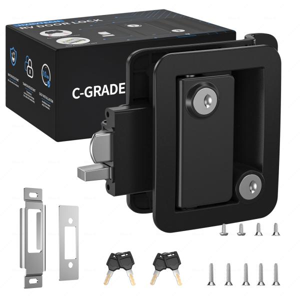 商品名:  RV Door Lock Replacement, Upgraded RV Door Latch with Paddle Deadbolt 4 Keys, Camper Door Lock for Travel Trailers...