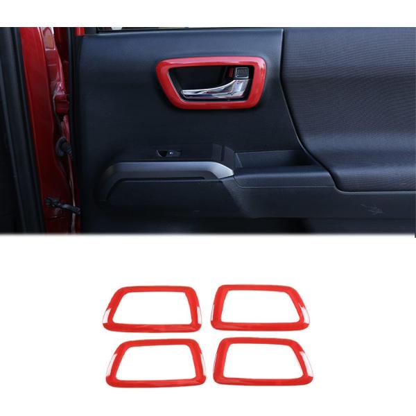 商品名:  IIKSDII 4PCS ABS Inner Car Look Interior Door Handle Panel Cover Trim Compatible with Toyota Tacoma 2016 2017 2018...