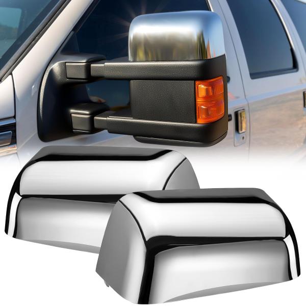商品名:  ACLONG Chrome Tow Mirror Cover Caps Left &amp; Right Rearview Side Mirror Covers Compatible with Ford F250 F350 F4...