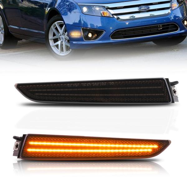 商品名:  OFFKAT Front Fender LED Side Marker Lights for Fo-rd Fusion 2010-2012, Fusion Smoked Lens Side Bumper Marker Lamps...