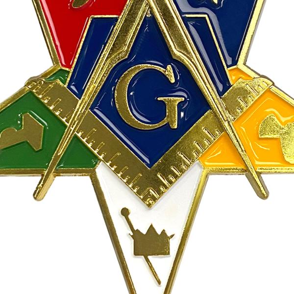 商品名: フリーメイソンのペンタグラムカーエンブレム。 Masonic Pentagram Car Emblem | Freemason Collectible Five-Pointed Star Badge | Symbol of Fre...