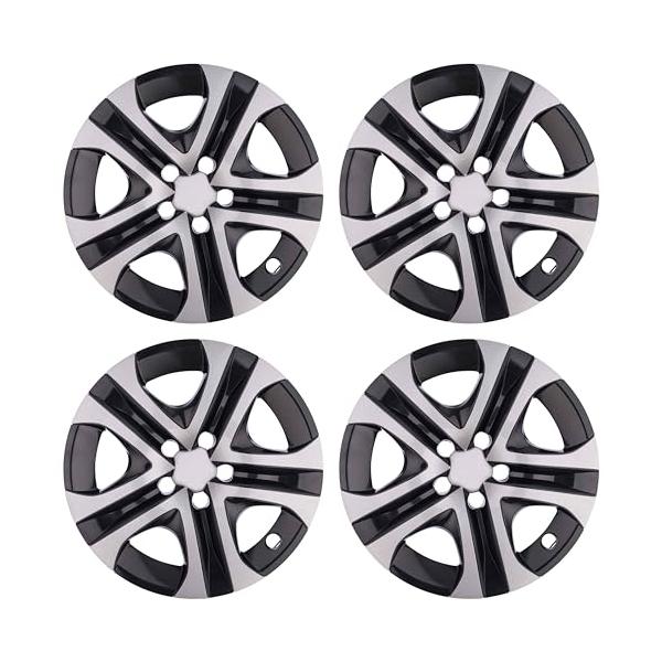 商品名: HubStar Hubcap 交換用 トヨタ Rav4 2015-2018用 17インチ ホイールカバー シルバーとブラック 4個セット HubStar Hubcap Replacement for Toyota Rav4 201...