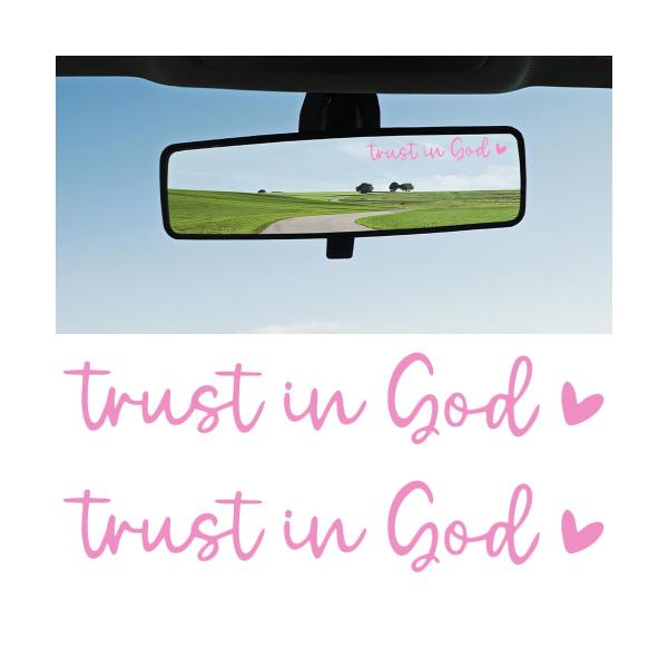 商品名: Osilly 2個 Trust in God 車のバックミラーデカール、自動車バックミラービニールデカール、装飾車両ウィンドウ自己肯定ステッカーアクセサリー、RV、SUV、トラック用ユニバーサル(ピンク) Osilly 2PCS ...