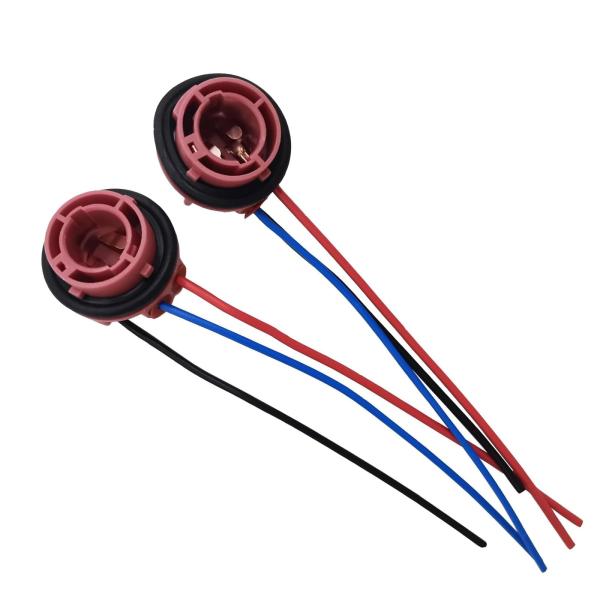 商品名: Sephile Pack-2 Car 1157 ブレーキライトソケットコネクタ BAY15D 防水ホルダー プラグアンドプレイ銅端子 ピグテール配線ハーネス付き 車用ユニバーサル電球取り付けアセンブリ(マルチカラー) Sephil...