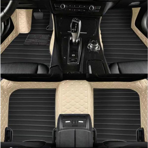 商品名:  QGGLSM Leather Car Floor Mats Full Set - Waterproof All-Weather Mats with Custom Fit for Most Passenger Cars, Doub...