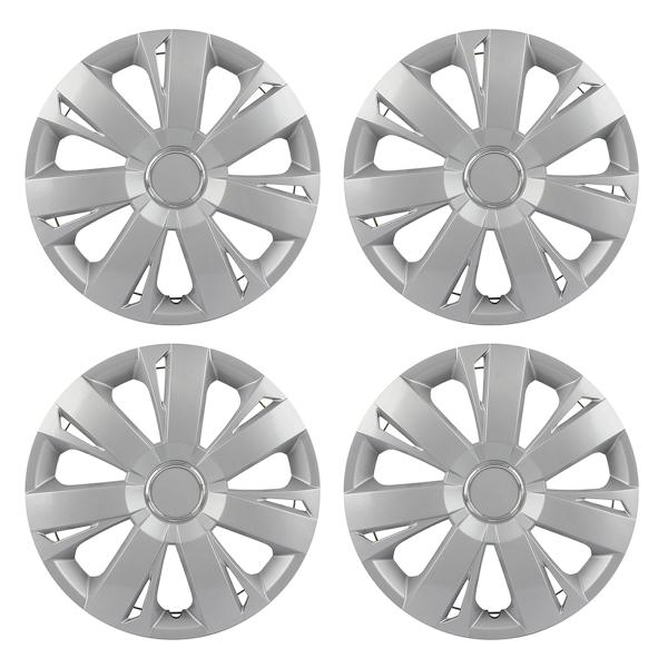 商品名:  SCITOO 15-Inch Silver Hubcaps, 4-Pack, Upgrades car, Truck, SUV Appearance, Durable &amp; Sleekブランド: SCITOO商品サイズ: ...