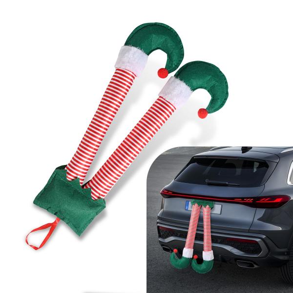 商品名: Sephile 1個 車 クリスマス エルフ レッグ トランクペンダント 19.25インチ x 9.8インチ プラッシュ キュート 拡張脚 ホリデー アクセサリー スナップオン テールゲート 吊り下げ オーナメント 車用 エクステ...