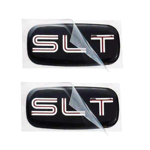 商品名: 2X SLT Cabエンブレムレターロゴ交換用 02-07ルーフピラーネームプレート3Dステッカー15036134(ブラックチョームレッド) 2X SLT Cab Emblems Letter Logo Replacement f...