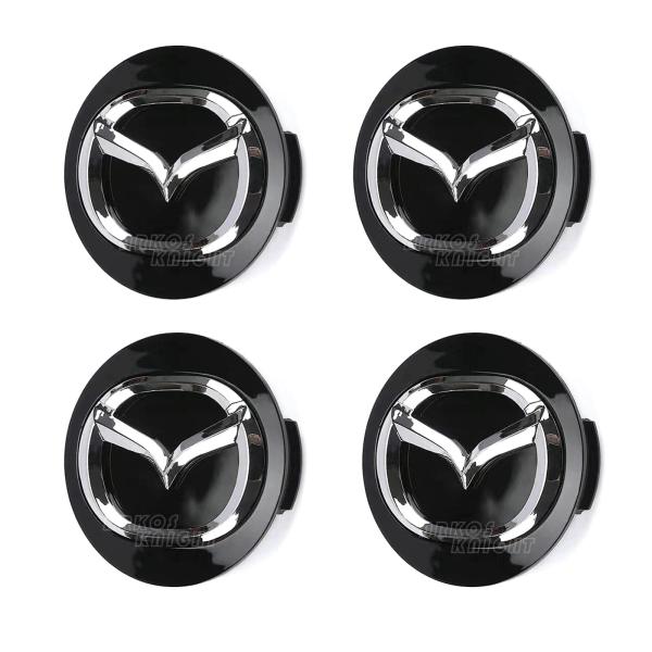 商品名:  ARKOSKNIGHT 56mm Wheel Hub Center Cap with Logo Emblem ABS Material Compatible with Mazzda Accessories(Mzd Black)ブ...