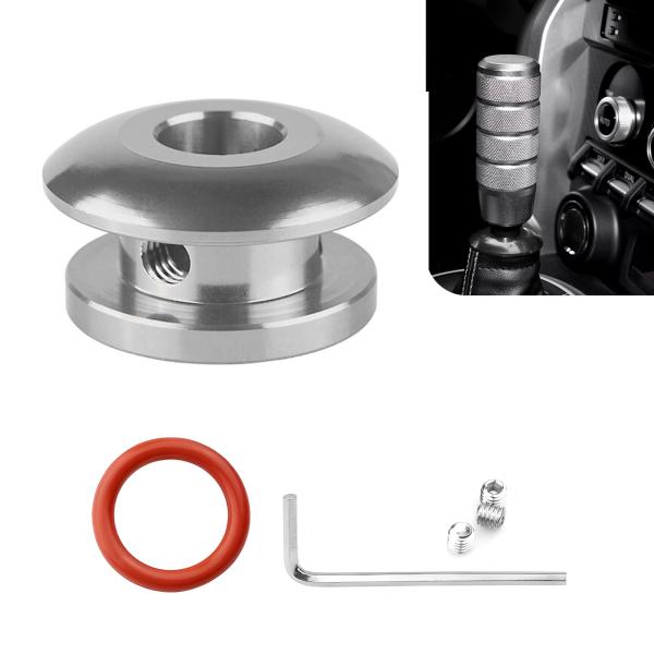 商品名: Nomocale 1個 カーシフトノブストッパー、3.58cm x 0.68インチ 高強度合金シフトノブダストカバー 固定ベース シーリングリング付き、改造交換用アクセサリー、ほとんどの車に適しています(シルバー) Nomocal...