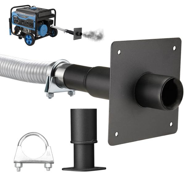 商品名:  Generator Exhaust Extension Silencer Kit with Insulated Through-Wall Mounting Plate Safely Vent Exhaust Reduce Noi...