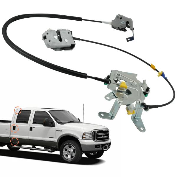 商品名:  Blycorul Right Passenger Side Rear Door Lock Latch with Cable, Compatible with 1999-2007 Ford F250 F350 F450 F550 ...