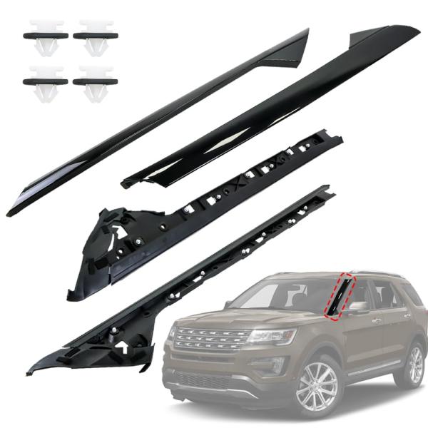 商品名: A-Pillar ウィンドウモールディングトリムセット フォードエクスプローラー2011-2019 外側と内側の左右トリムキット4個 BB5Z-7803145-AA BB5Z-7803145-BA BB5Z-7803136-BA ...