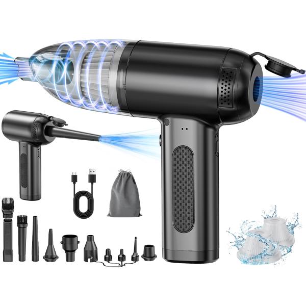 商品名:  USION Car Vacuum Portable Cordless, 13000Pa Handheld Car Vacuum Cleaner, 4 in 1 Mini Vacuum Cleaner &amp; Air Dust...