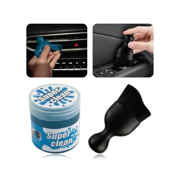 商品名: OFBAND カーインテリアディテーリングキット カークリーニングジェル1個 + カーディテーリングブラシ1本、ほこり除去用カークリーニング用品、ダッシュボード、キーボード、通気口用車内クリーニングキット OFBAND Car I...