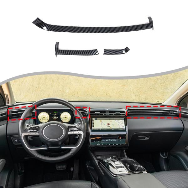 商品名:  Aunginsy Center Console Dashboard A/C Air Outlet Vent Trim Strips Compatible with Hyundai Tucson/Santa Cruz 2022-2...