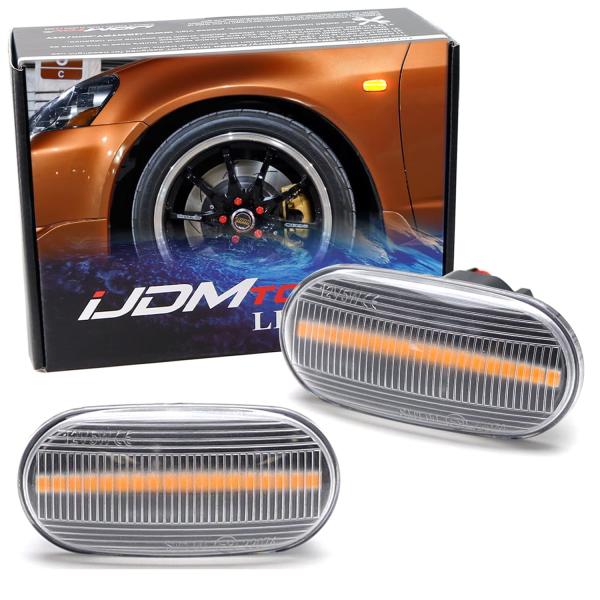 商品名:  iJDMTOY Clear Lens Amber Full LED Fender Side Marker Light Kit Compatible with JDM Spec Honda/Acura RSX Integra Ci...