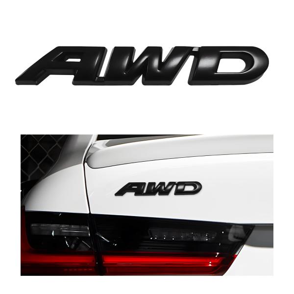 商品名: Wevdn AWDエンブレムステッカー、車のテールゲートサイド用3Dメタルレターバッジデカール、色あせしないAWDエンブレムステッカー、車両テールゲートサイドフェンダーにフィット、ユニバーサルカーアクセサリー(ブラック) Wevd...